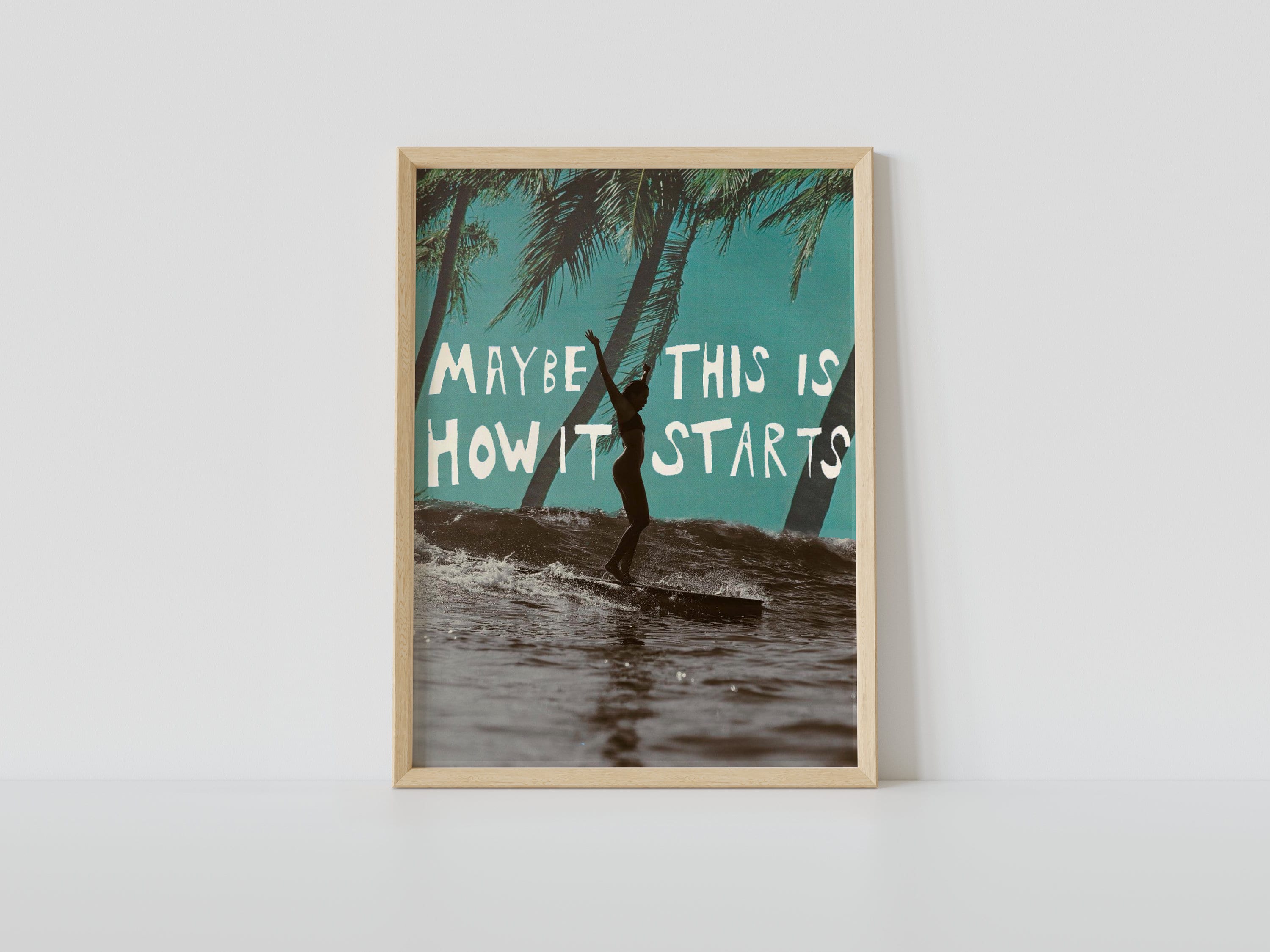 Beach Collage Poster - Etsy
