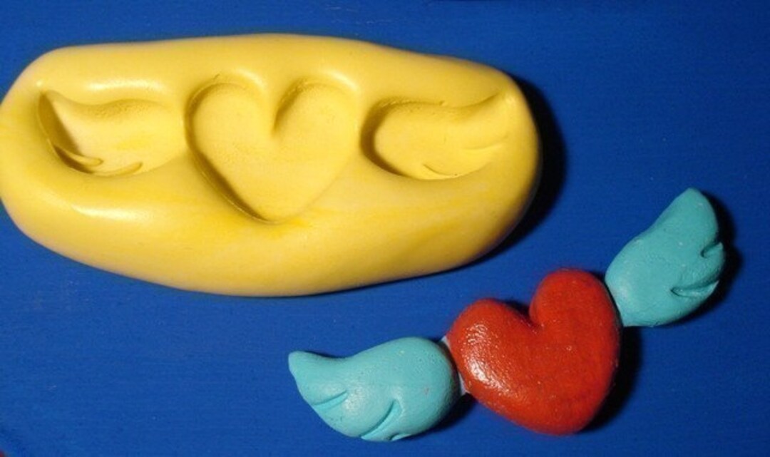 CHUBBY HEART With Wings Mold - Etsy