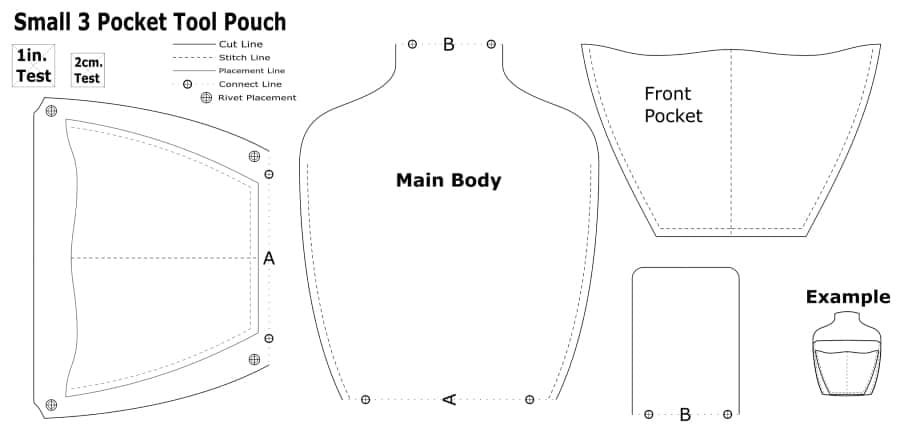 Small Leather Tool Pouch Template - Etsy