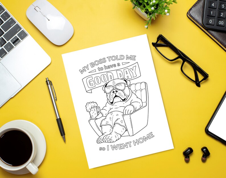 Work Memes. Hilarious and Sarcastic Coloring Pages for Adults. Fun Gag ...
