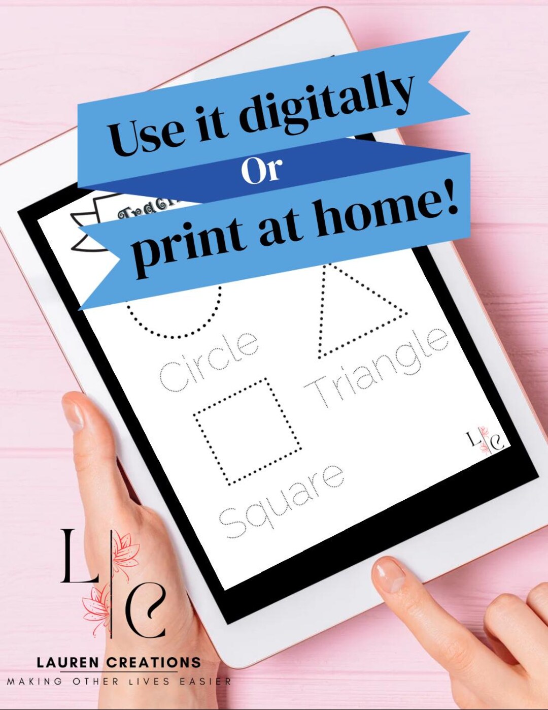 Printable Tracing Shapes Worksheet – Circle, Triangle and Square With ...