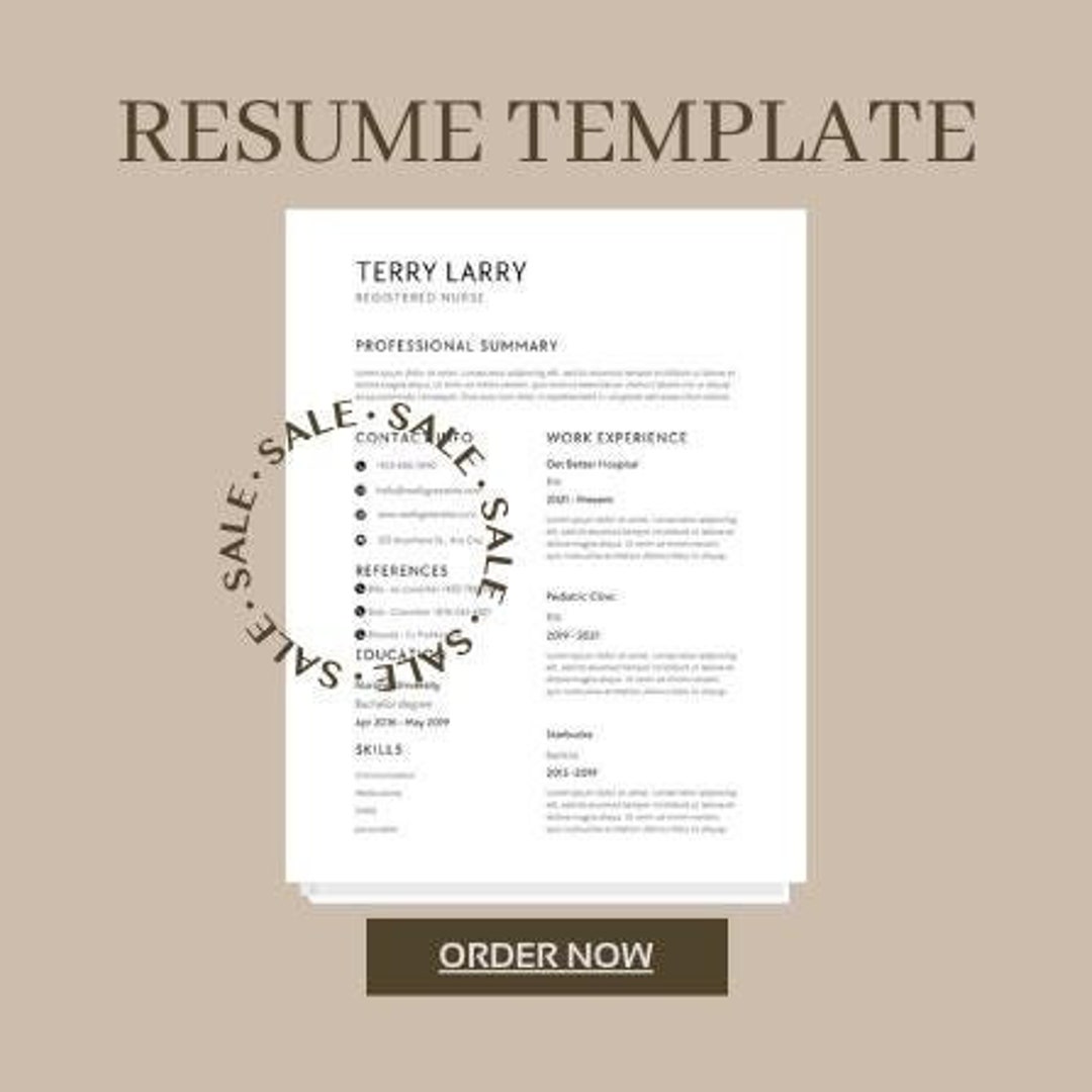 Clean & Organized Easy to Edit Job Resume That Will Stand Out - Etsy