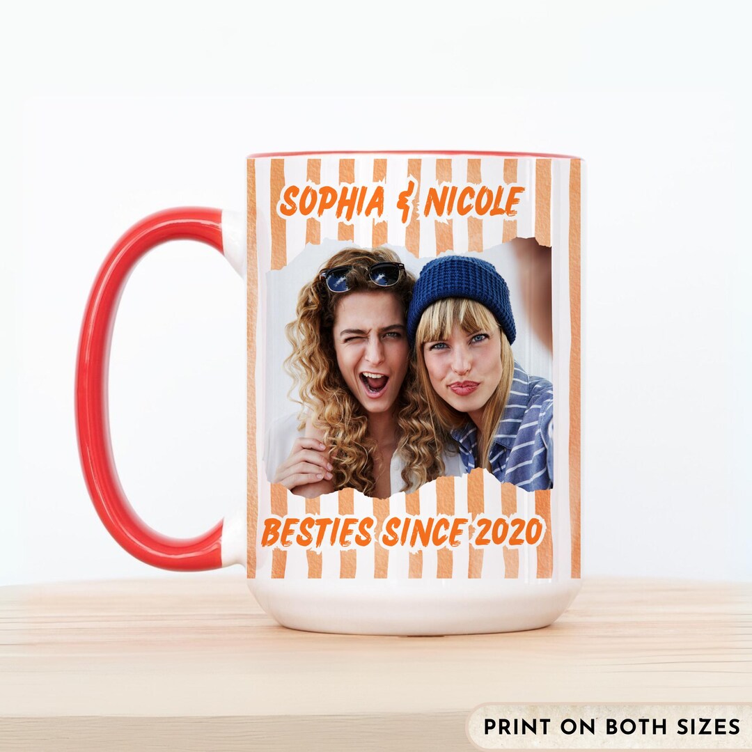 Personalized Bestie Photo Mug Custom Best Friend Mug Bestie Cup ...
