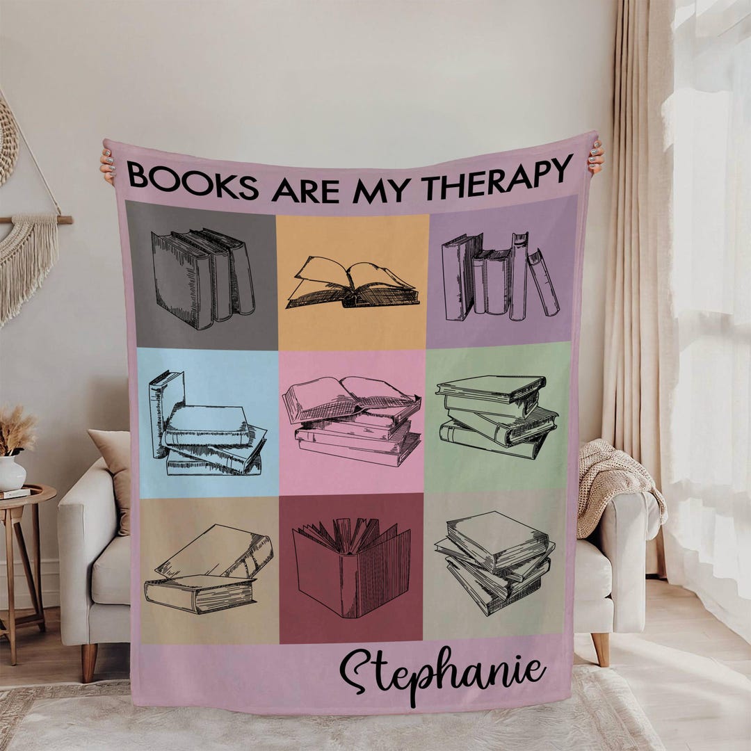 Custom Name Bookish Blanket Cozy Reading Blanket for Book Lovers ...