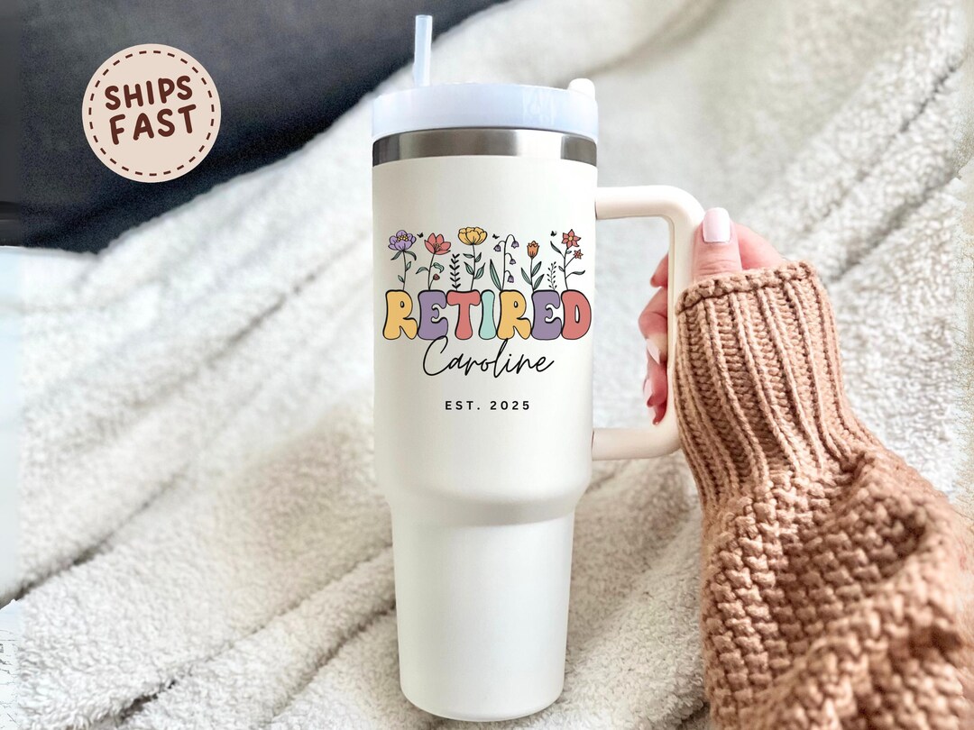 Retirement Tumbler Happy Retirement Cup Custom Gift for Retired Men ...