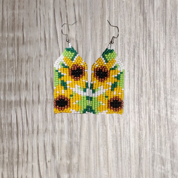 Sunflower Beaded - Etsy