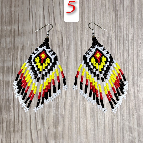Native Beaded Earrings - Etsy