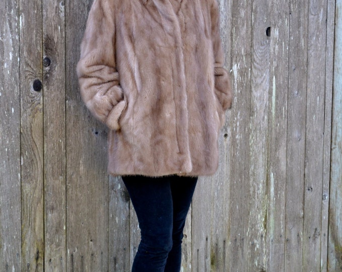 1950s Vtg Sz Medium / Large Brown Mink Fur Coat // USA MADE - Etsy