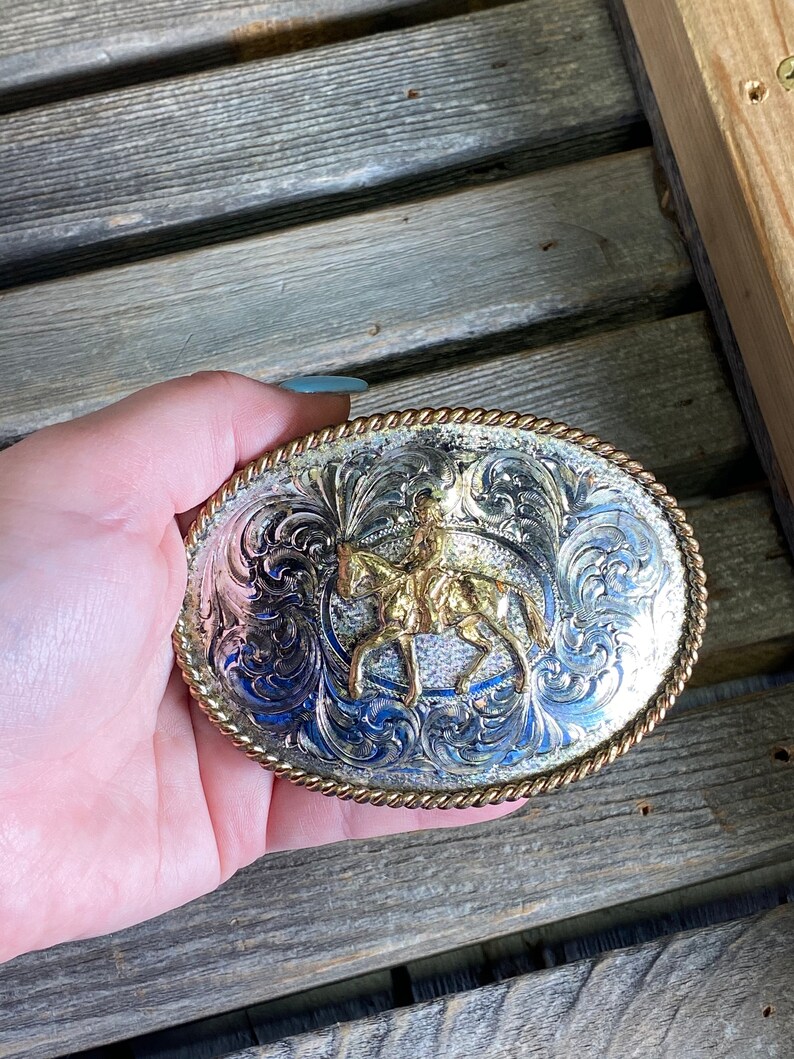 Horse and Rider Buckle Equestrian Belt Buckle Rodeo Belt - Etsy