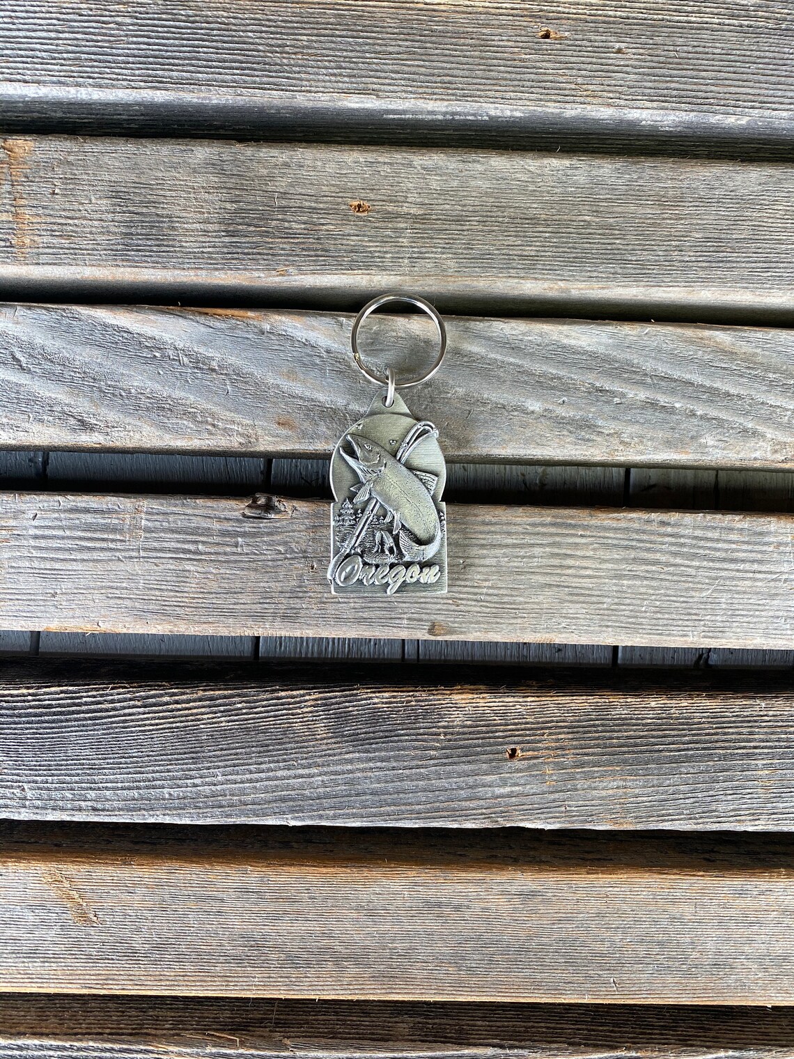 Oregon Keychain Fishing Keychain Oregon Fishing FREE USA - Etsy