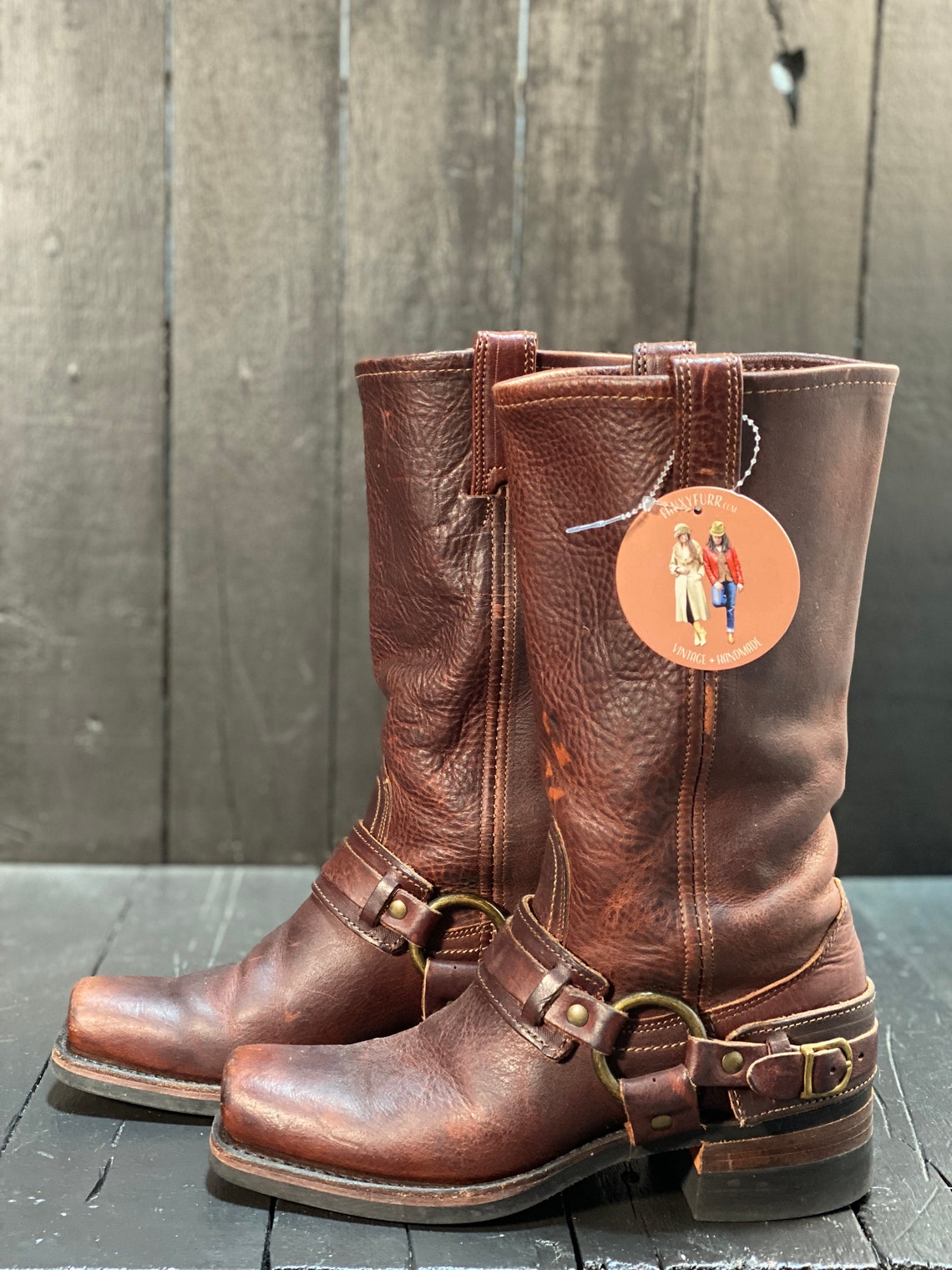 Size 6 Frye harness boot vintage frye boots womens western | Etsy