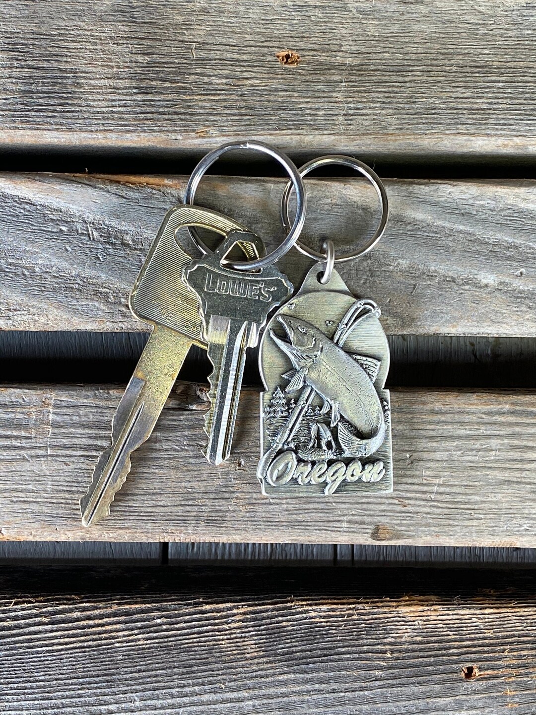 Oregon Keychain Fishing Keychain Oregon Fishing FREE USA - Etsy