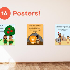 Bible Character Posters, Kids Bible Stories, Homeschool Learning ...