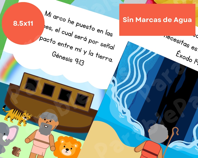 Kids Bible Posters, Spanish Scripture, Bible Characters, Bible Stories ...