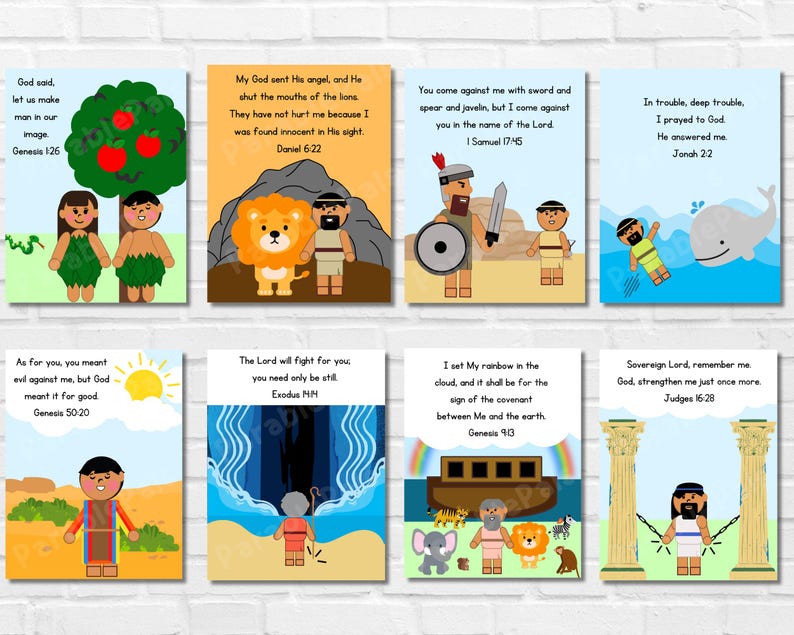 Bible Character Posters, Kids Bible Stories, Homeschool Learning ...