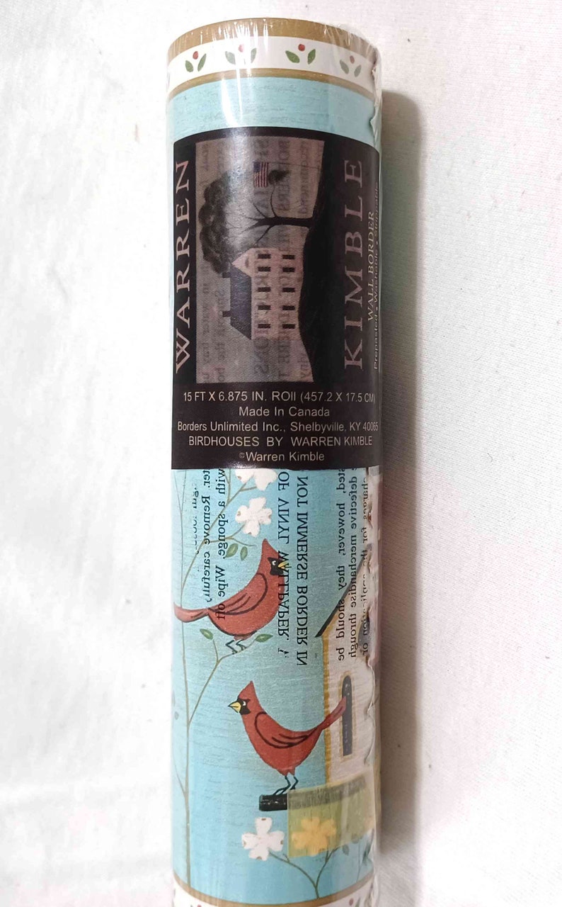 Birdhouses Wall Border From Warren Kimble, Birds, Garden, Wall Decor ...