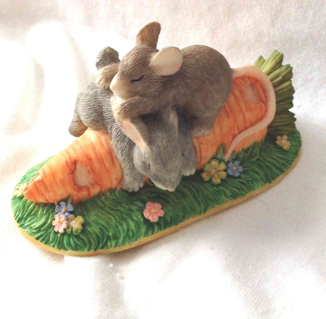 Charming Tails Bunny Figurine, "after Lunch Snooze" Dean Griff, Vintage ...
