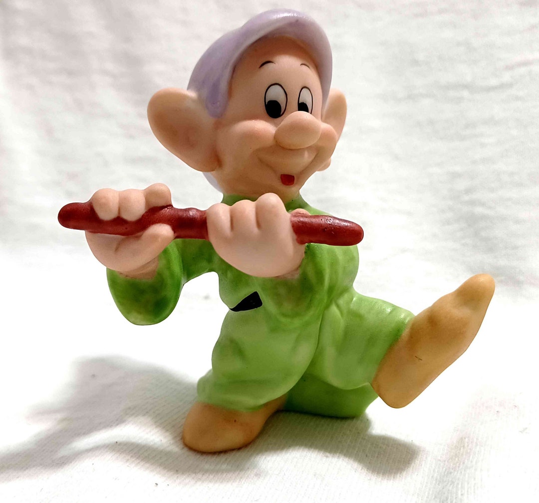 Dopey Playing Flute Porcelain Figurine From Disney's Snow White & 7 ...