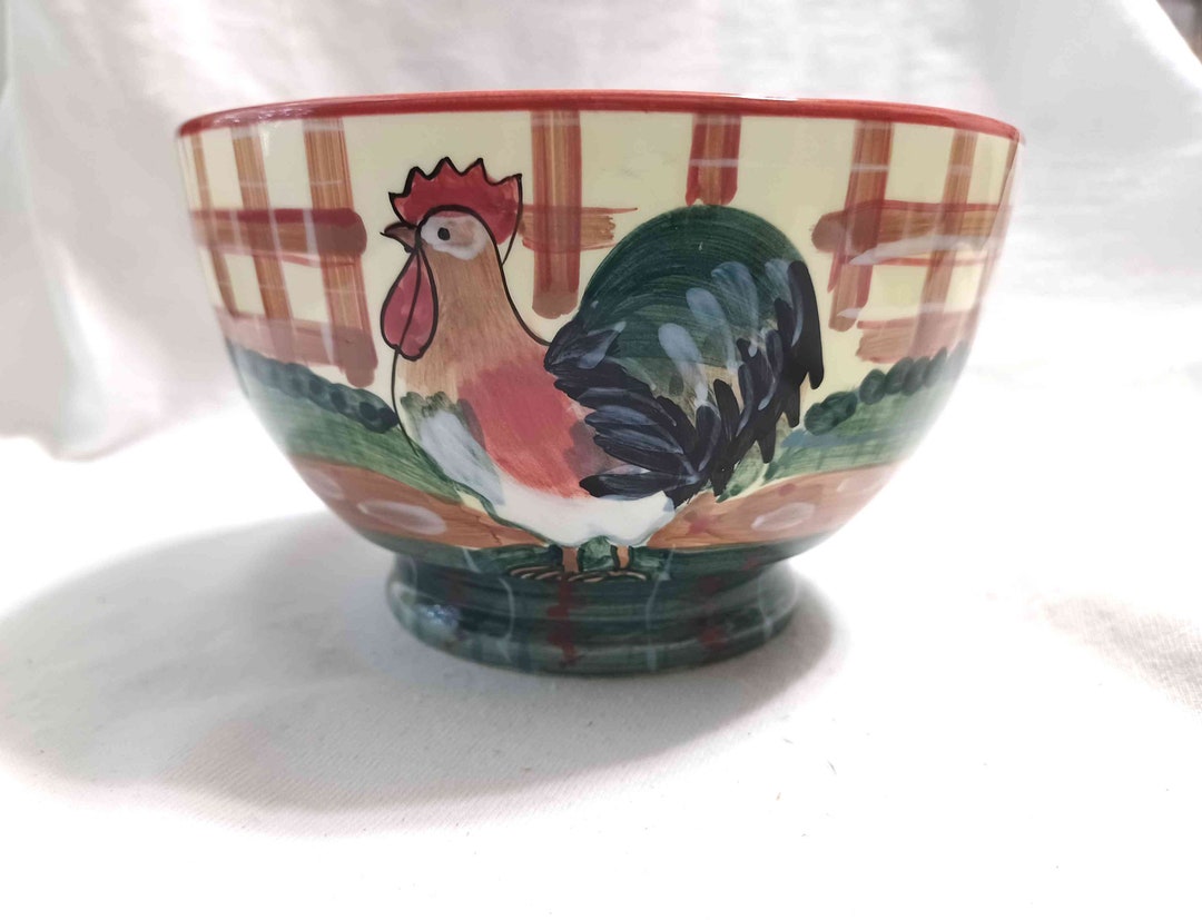 Susan Winget Rooster Dinnerware, Farmhouse Kitchen Decor, Vintage ...