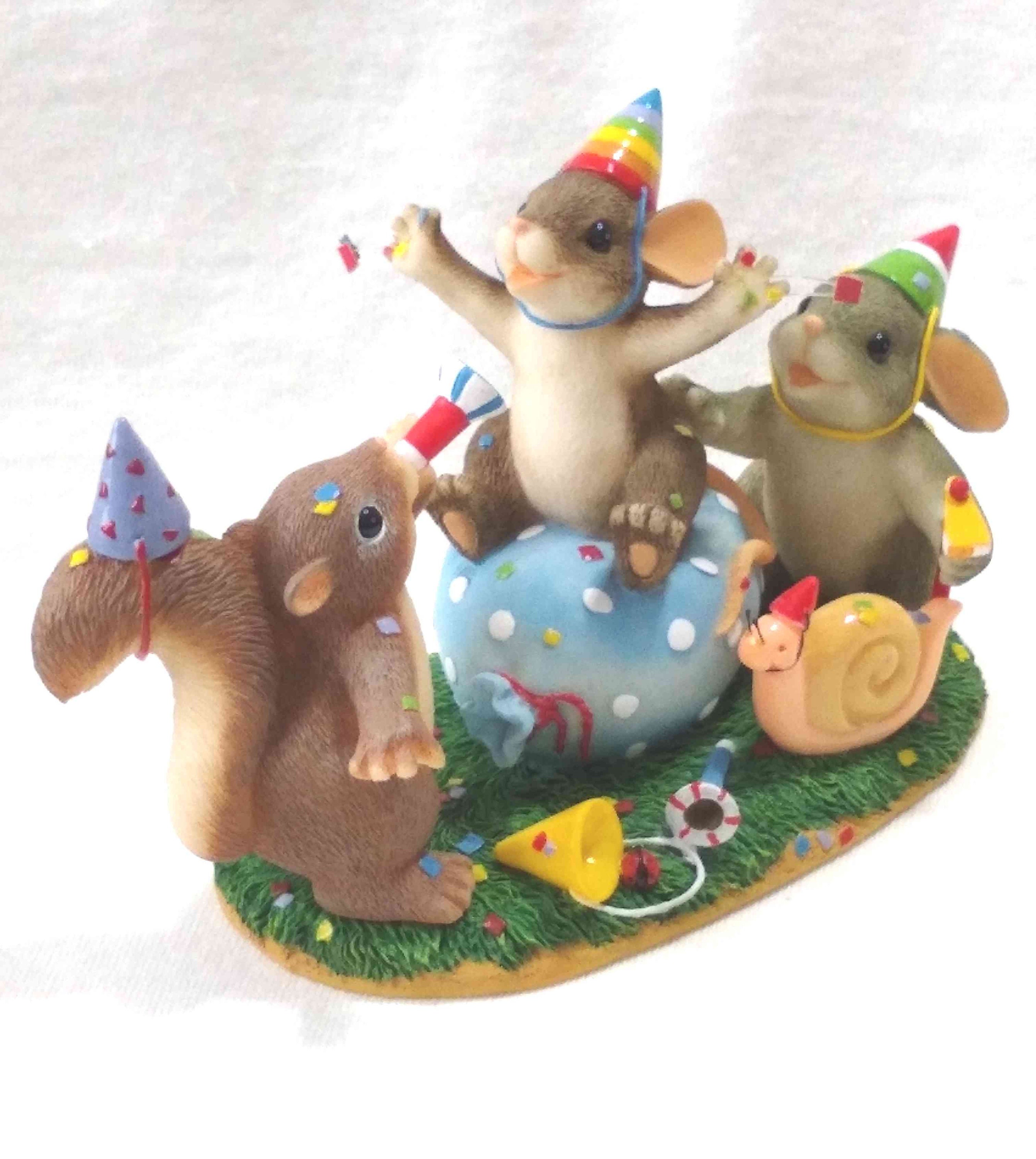Birthday Figurine "party Animals" Charming Tails by Dean Griff for ...