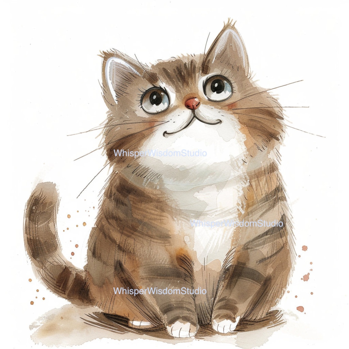 Cute Cat Clipart Bundle, Clip Art Set of 12 High Quality Pngs ...