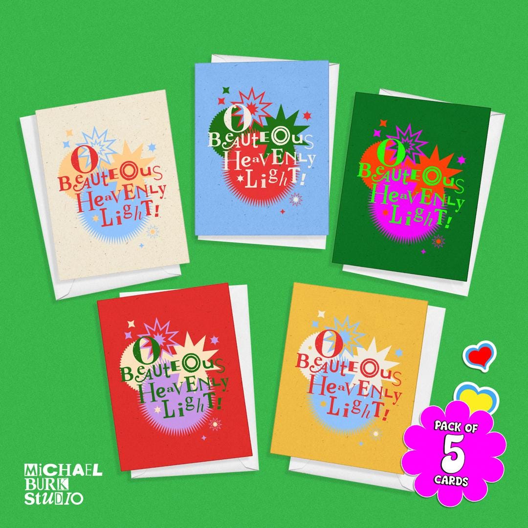 O Beauteous Heavenly Light! · 5-pack Holiday Cards W Envelopes · Bulk ...
