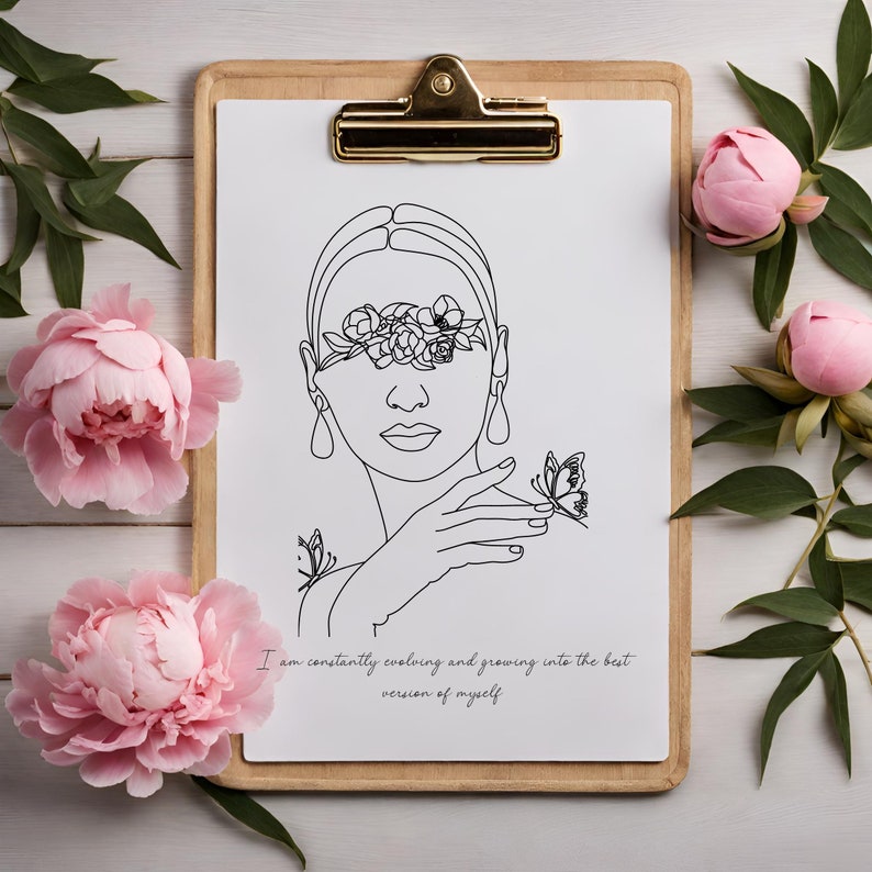 Adult Coloring Page Mindful Coloring Page I Inspirational Coloring Page ...