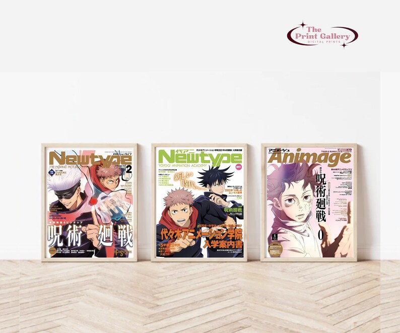 Jujutsu Kaisen Anime Magazine Cover Poster Pack 8 Piece Set Satoru Gojo ...