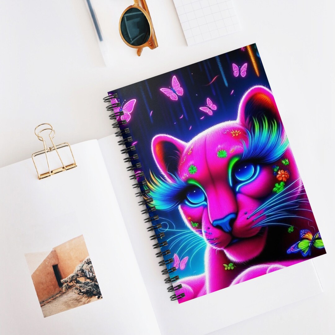 Vibrant Panther Spiral Notebook - Ruled Line - Etsy