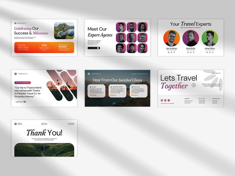 Paradise - Travel & Tourism Presentation Template (personal License) - Etsy