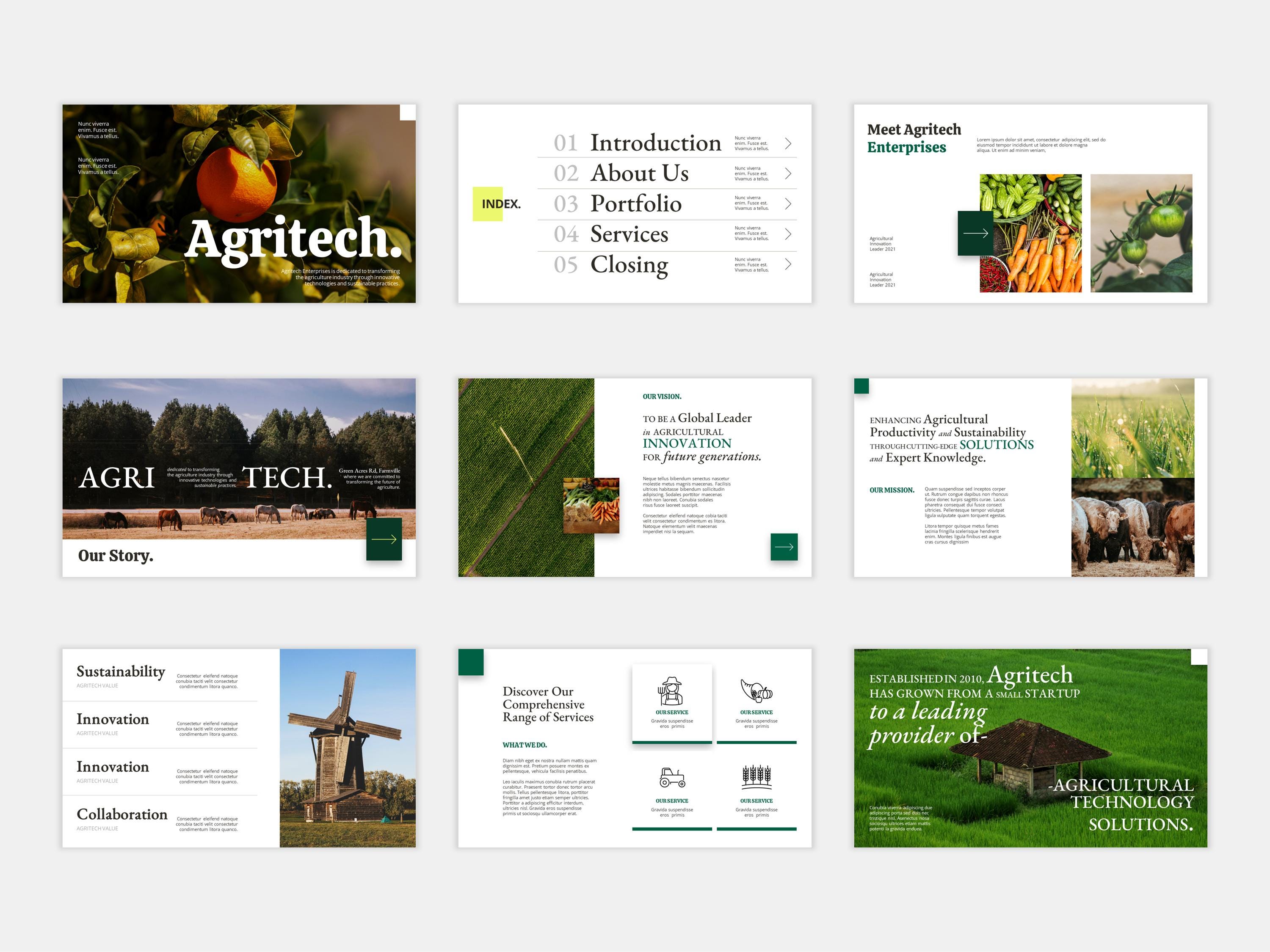 Agritech Farming - Classic and Modern Presentation Template (personal ...