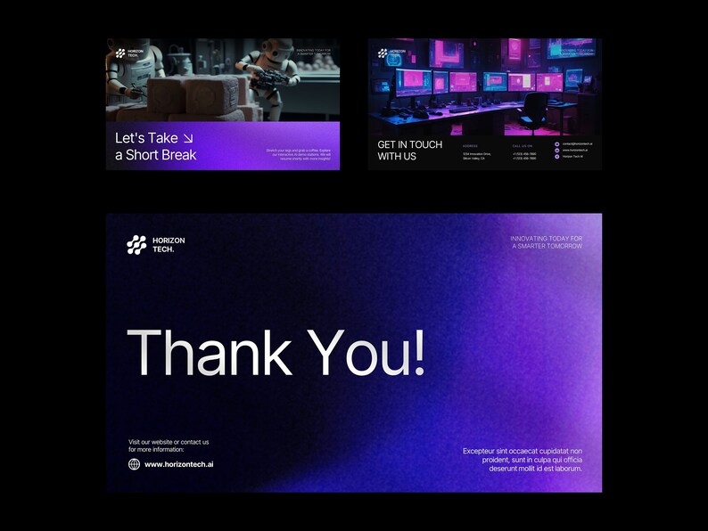 Horizon Technology & AI - Presentation Template (personal License) - Etsy