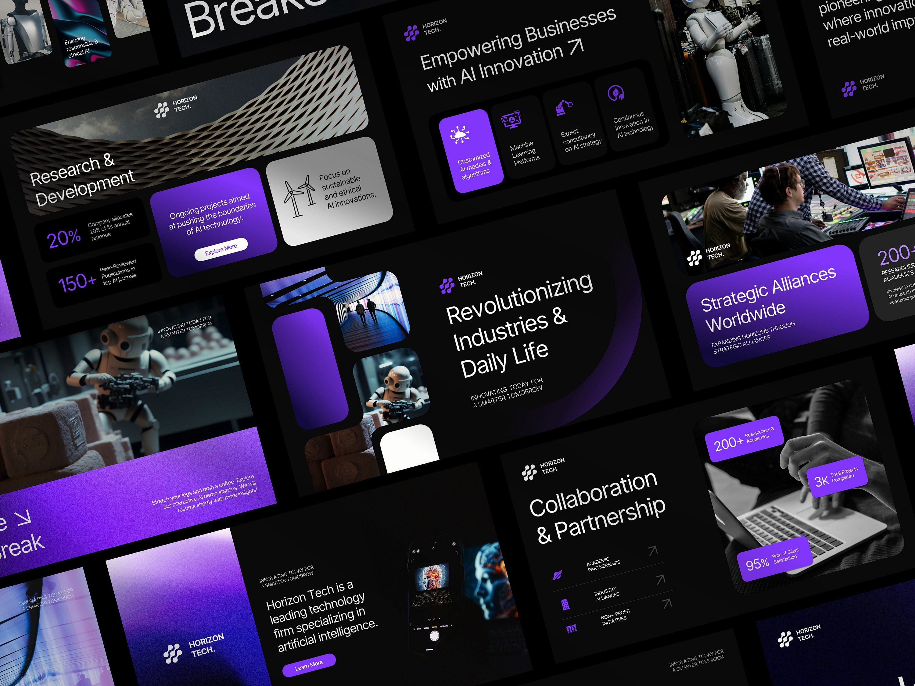 Horizon Technology & AI - Presentation Template (personal License) - Etsy