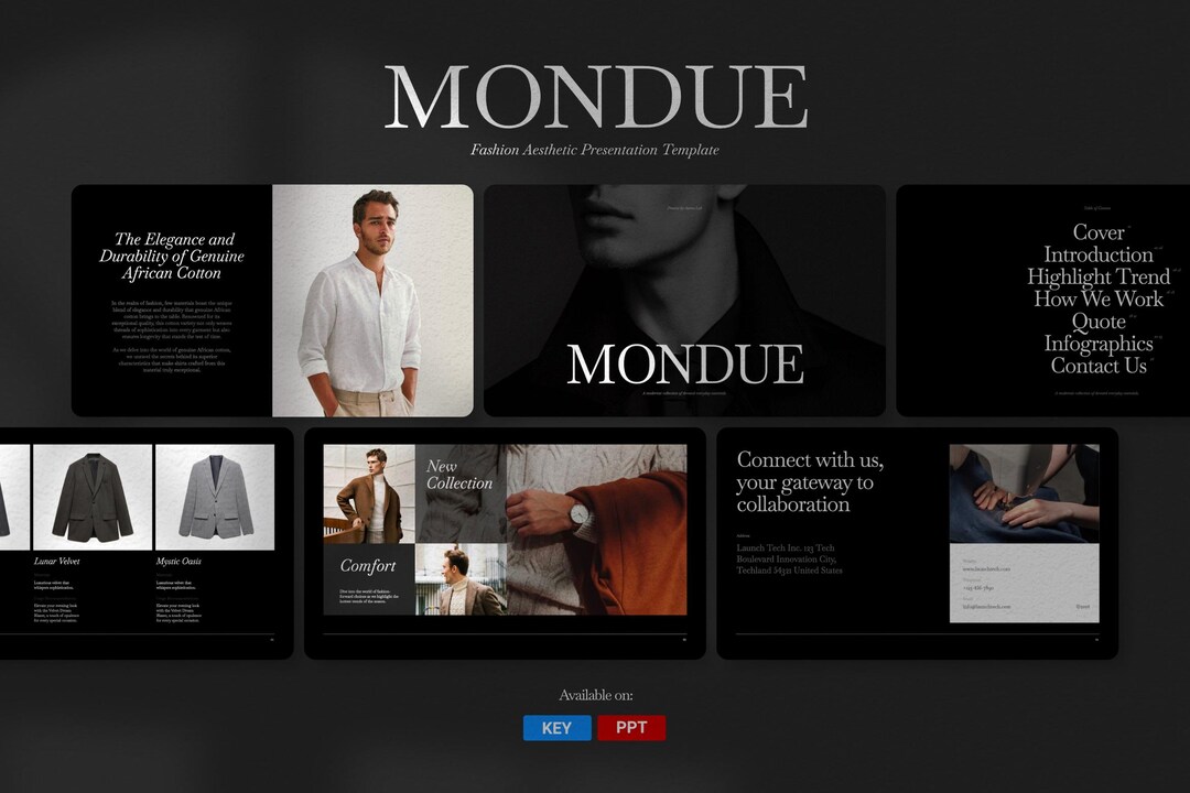 Mondue — Fashion Lookbook Presentation Template by Unich - Etsy