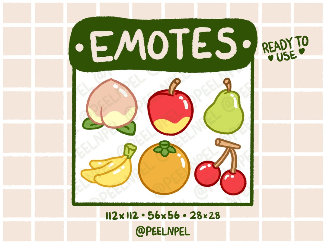 ACNH Fruit Emotes Pack Vtuber Discord Twitch Youtube Animal Crossing ...