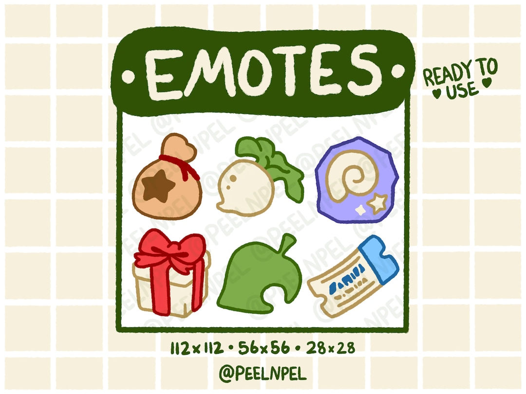 ACNH Items Emotes Pack Vtuber Discord Twitch Youtube Animal Crossing ...