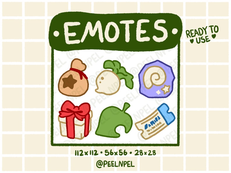 ACNH Items Emotes Pack Vtuber Discord Twitch Youtube Animal Crossing ...
