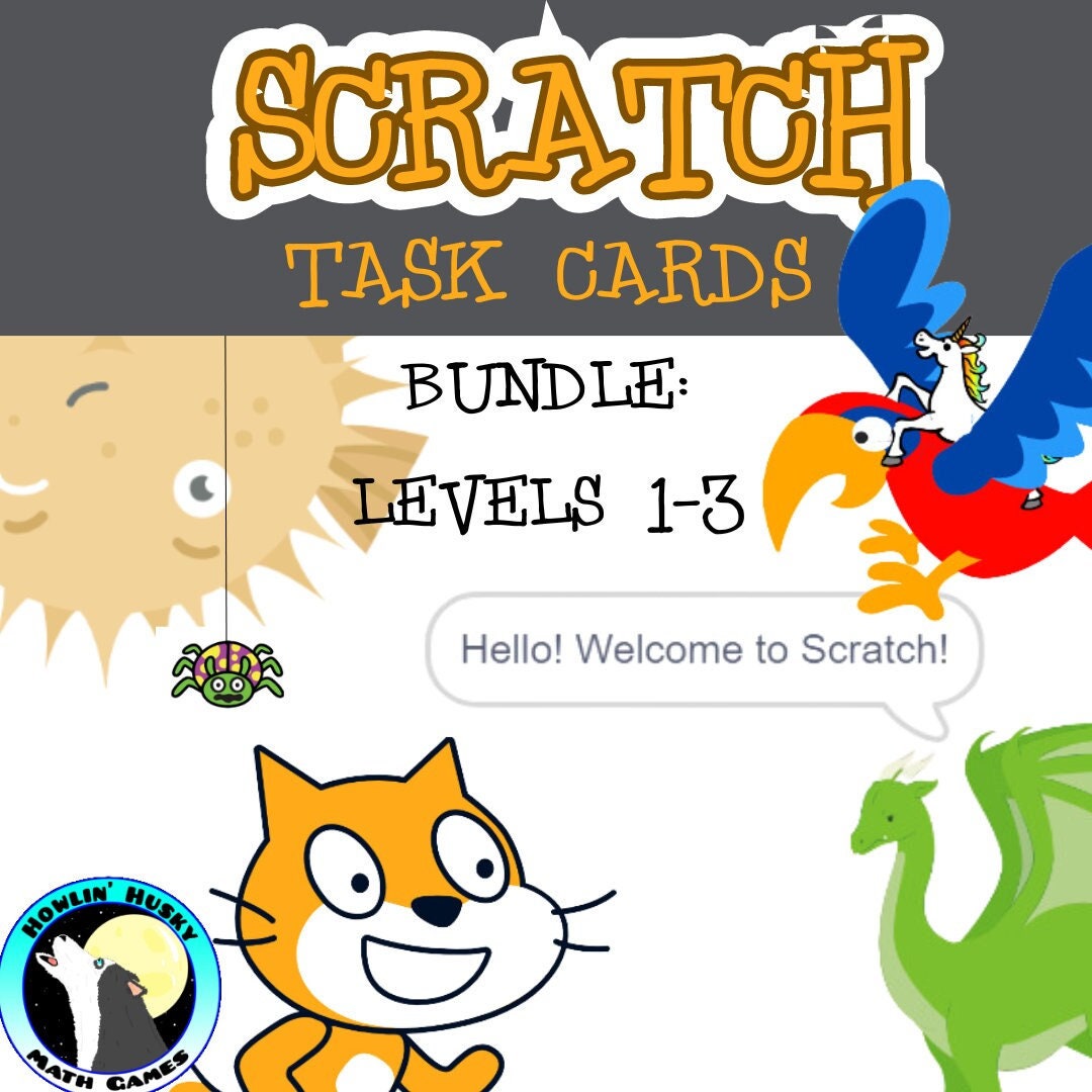 Scratch Task Cards Bundle: 3 Levels - Etsy