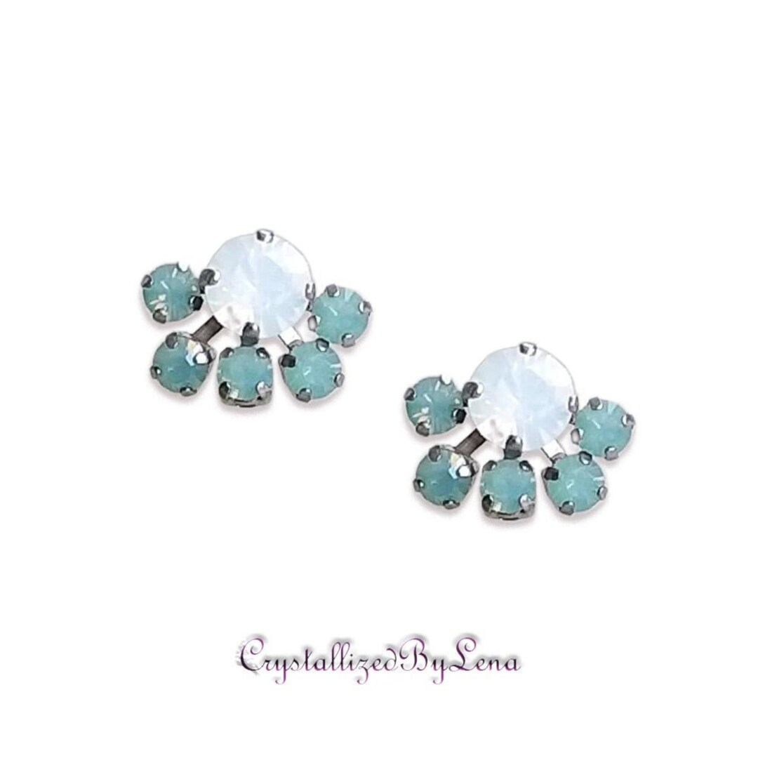 Swarovski Crystal Fancy Stone Stud Earrings With Beautiful Sparkling ...