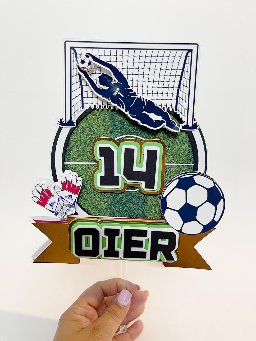 Football Themed Cake Topper, CR7 Cake Topper, Real Madrid Cake Topper ...