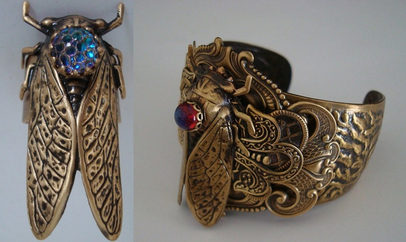 Cicada Bug Ring Custom Handmade With Iridescent Dragon Skin - Etsy