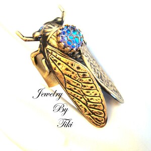 Cicada Bug Ring, Custom Handmade With Iridescent Dragon Skin or ...