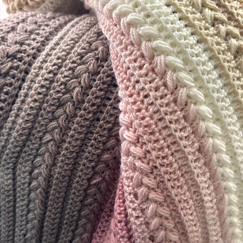 Wheat Stitch Crochet Blanket Pattern - Etsy