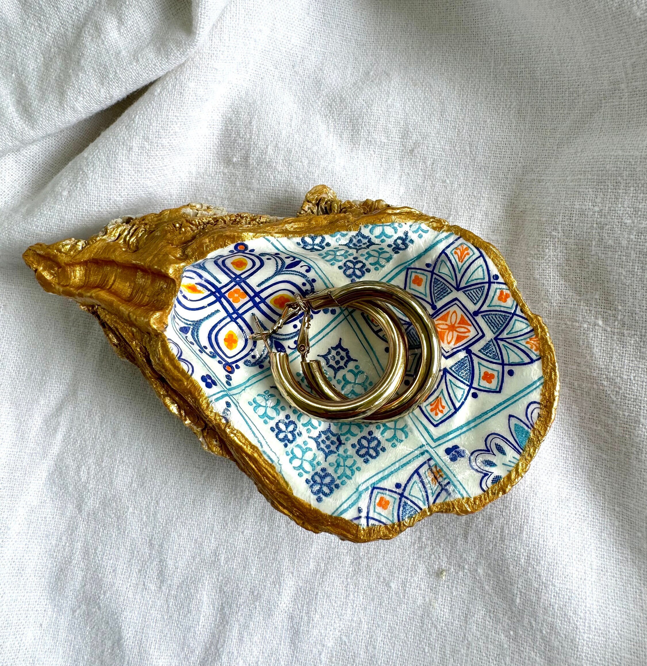 Oyster Shell Trinket Dish (amalfi Coast Inspo.) Ring Dish, Jewelry ...