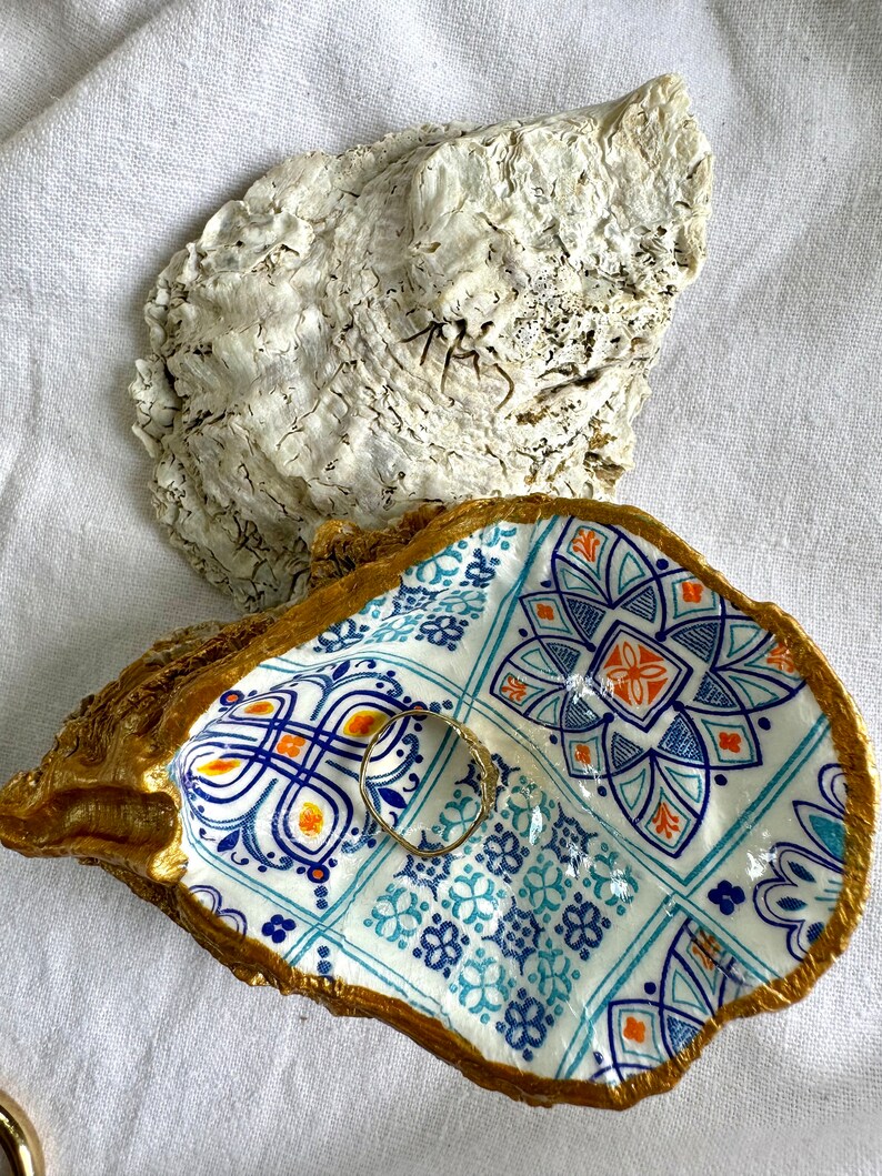 Oyster Shell Trinket Dish (amalfi Coast Inspo.) Ring Dish, Jewelry ...