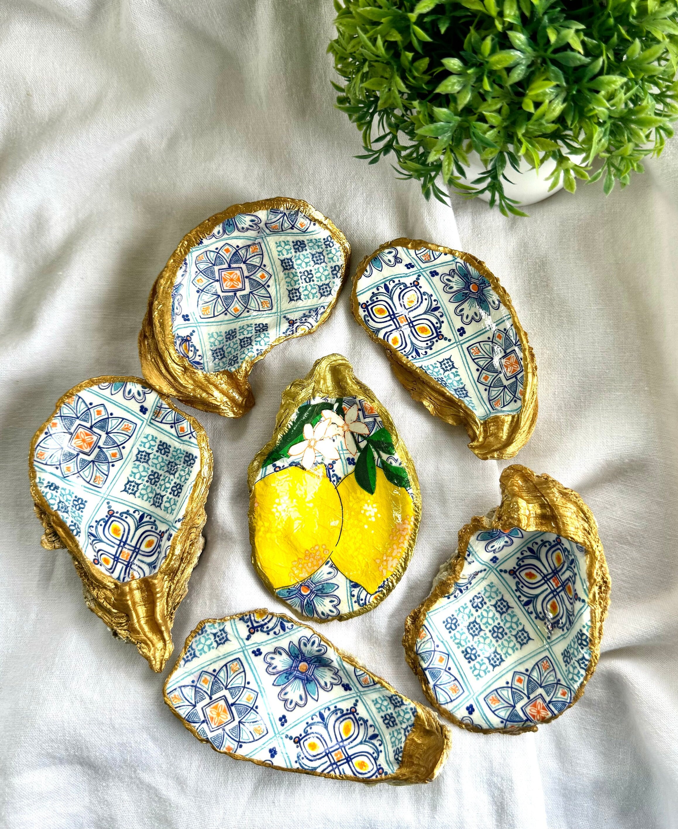 Oyster Shell Trinket Dish (amalfi Coast Inspo.) Ring Dish, Jewelry ...