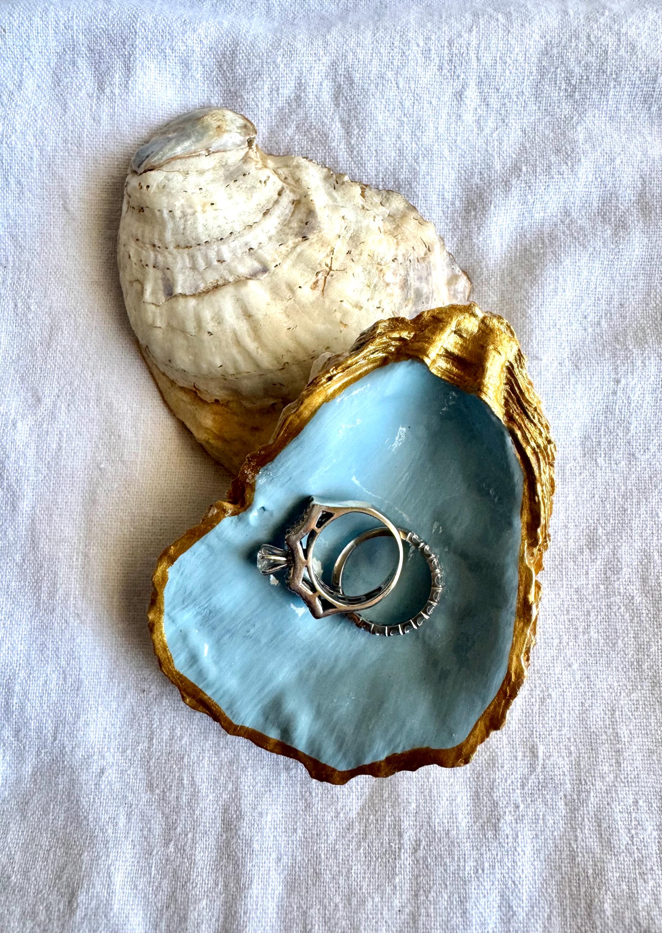 Blue Oyster Shells (bulk)- Unique Wedding Favors/place Cards - Trinket ...