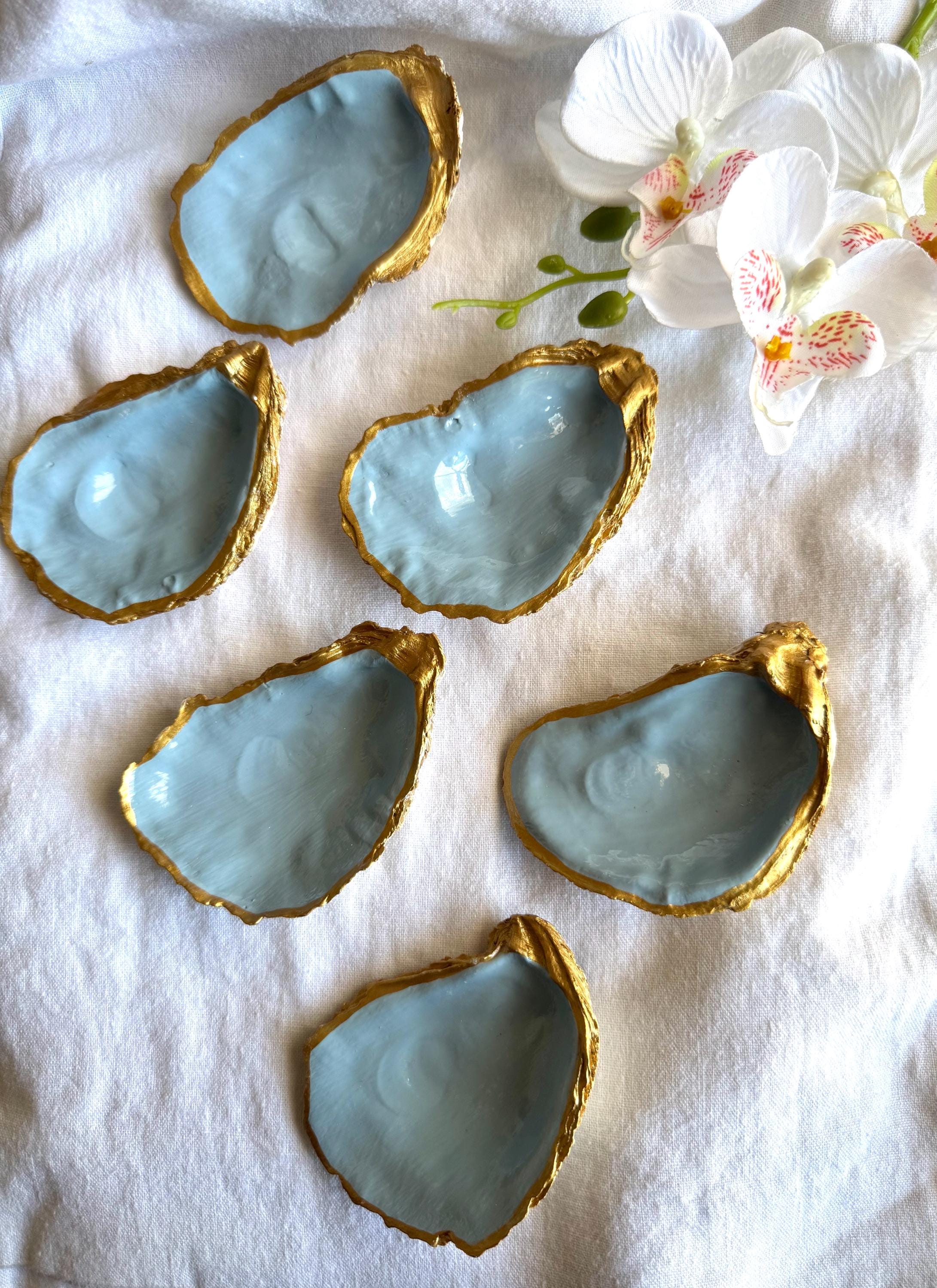 Blue Oyster Shells (bulk)- Unique Wedding Favors/place Cards - Trinket ...
