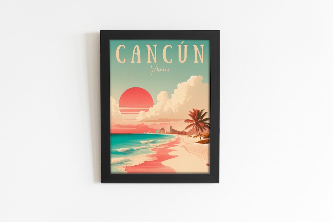 Cancun Poster, Cancun Mexico Poster, Travel Poster, Travel Present - Etsy