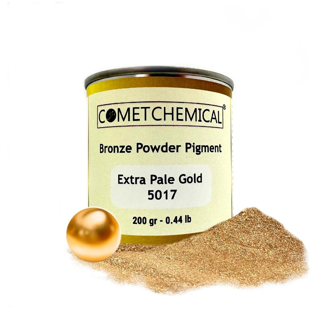 Metallic Gold Pigment for Epoxy Resin extra Pale Gold 200gr 0.44lbsoap ...